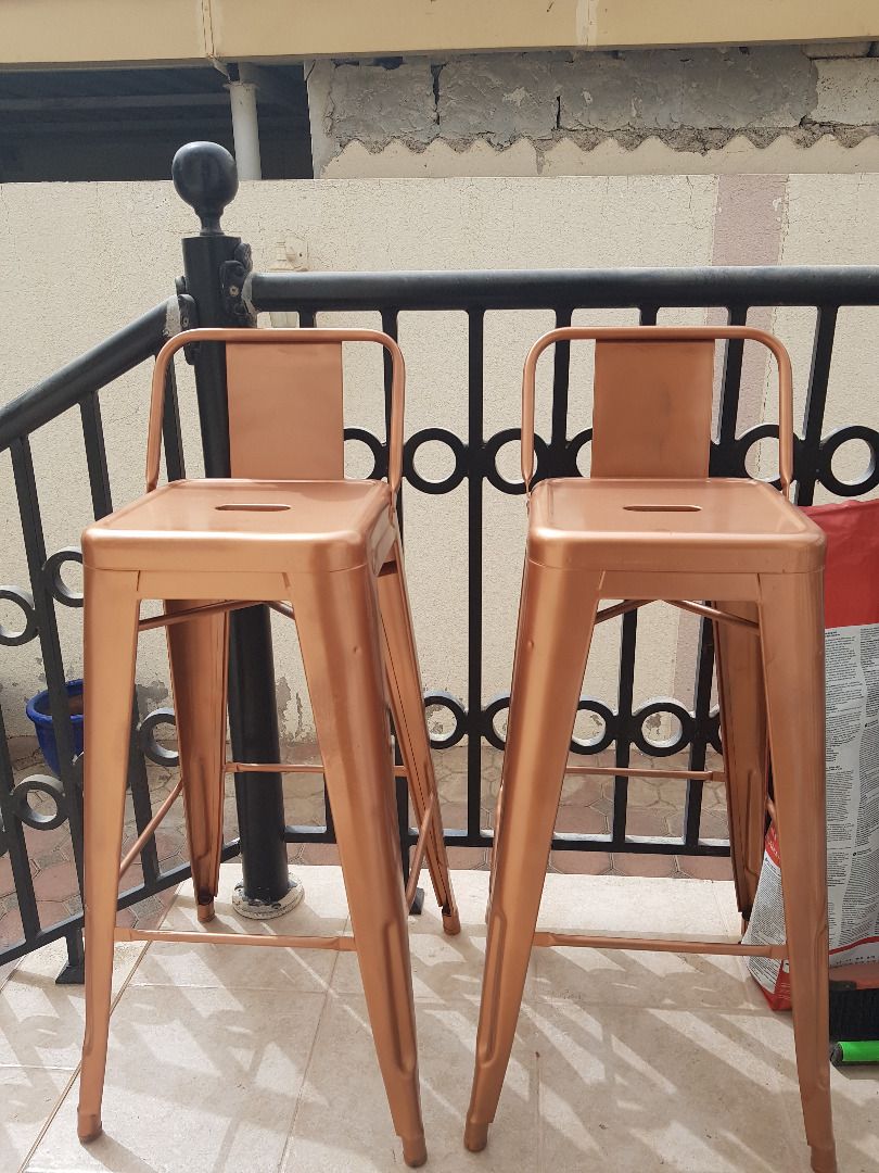 Original Tolix Low Back Stool, Grey, Outdoor Seating - Different Colors ...