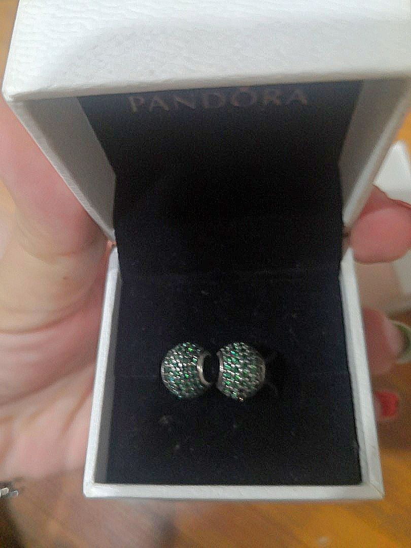 Pandora blue droplet pave & pandora green pave Charm, pandora mosaic ...