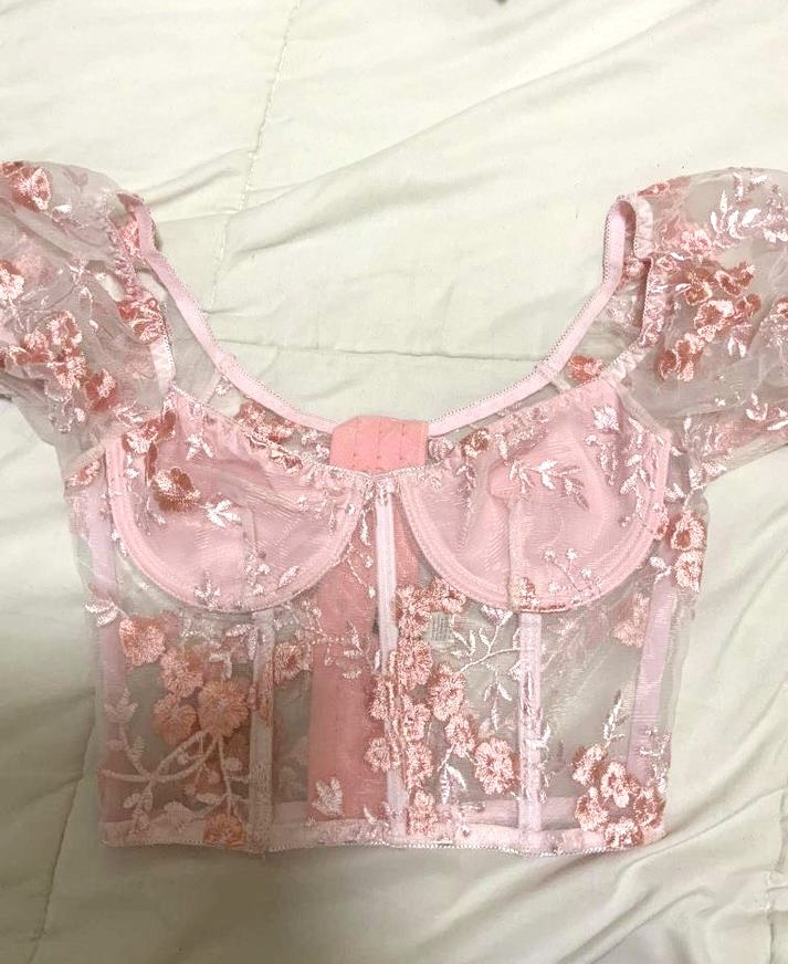 Pink Ethereal Corset top, Women's Fashion, Tops, Others Tops on Carousell