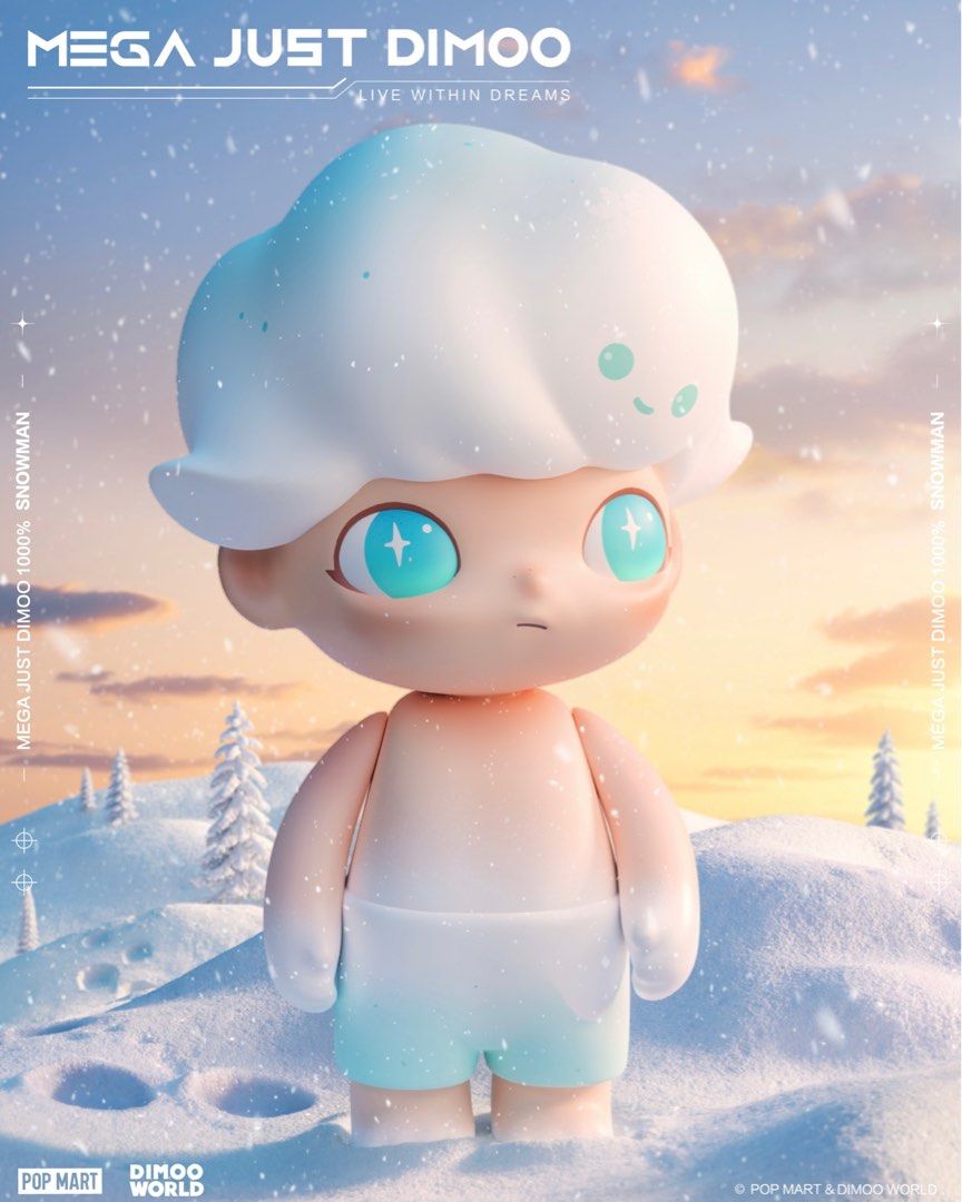 Popmart Mega Just Dimoo 1000% Snowman, Hobbies & Toys, Toys & Games on ...