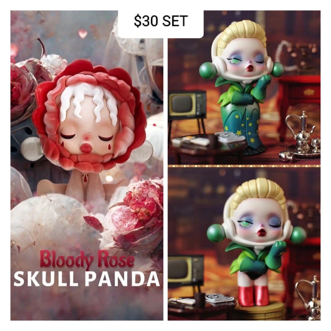Popmart Skullpanda Bloody Rose Set, Hobbies & Toys, Toys & Games on ...