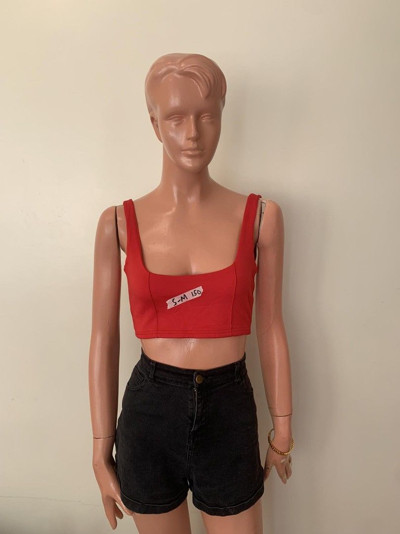 Pretty Little Thing Red Croptop, Women's Fashion, Tops, Others Tops on ...