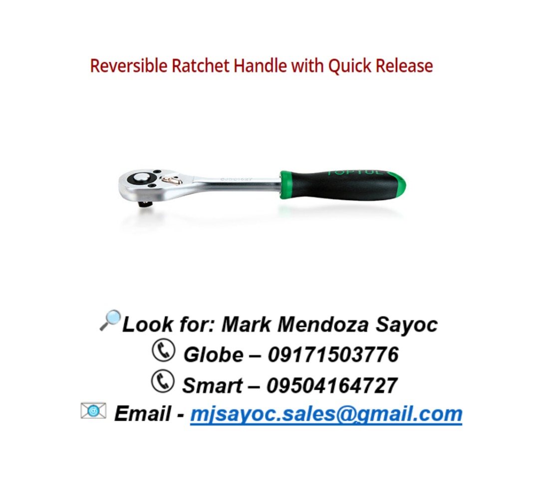 Reversible Ratchet Handle with Quick Release, Commercial & Industrial ...