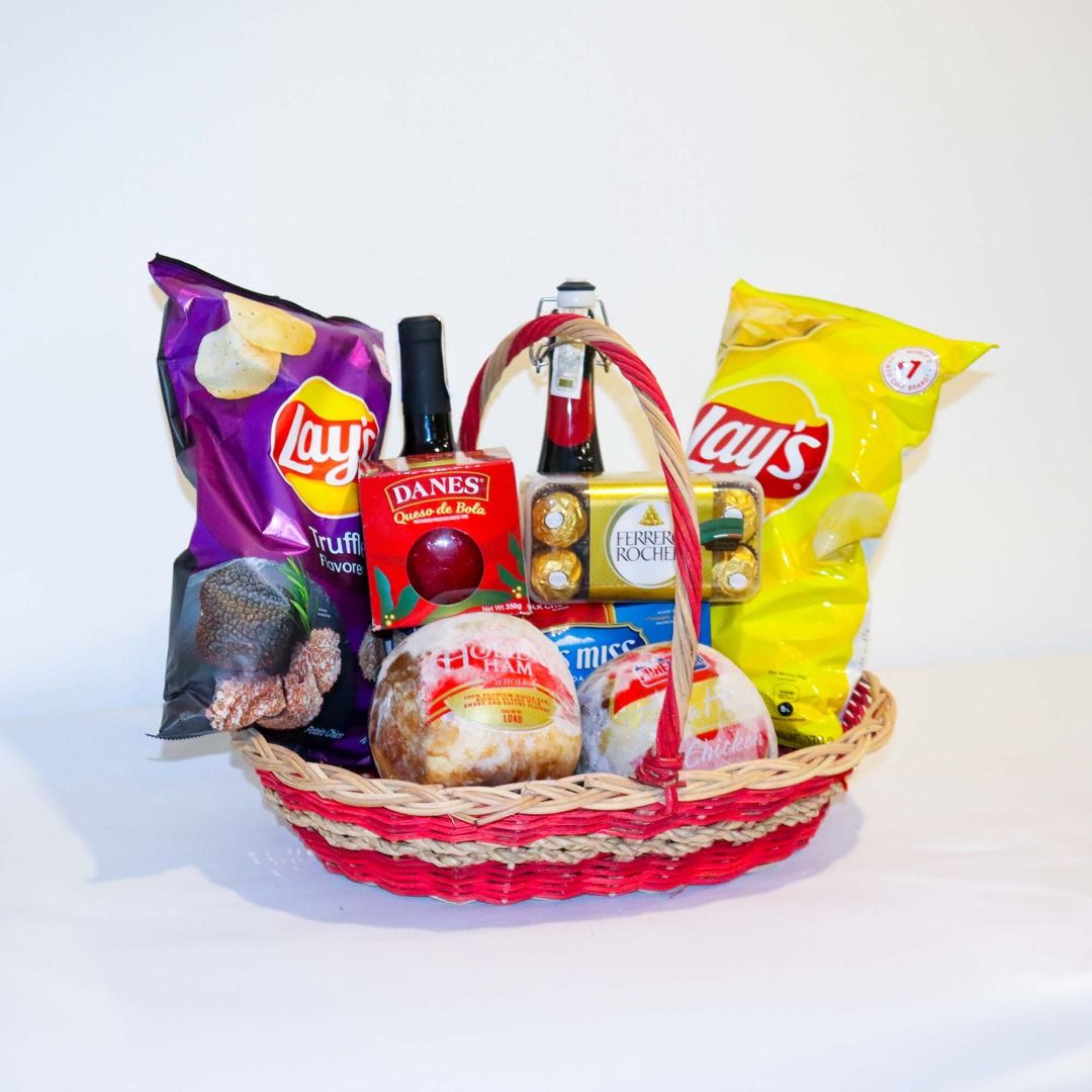 Savory Christmas Ham Basket - 9 pcs bundle, Food & Drinks, Gift Baskets ...
