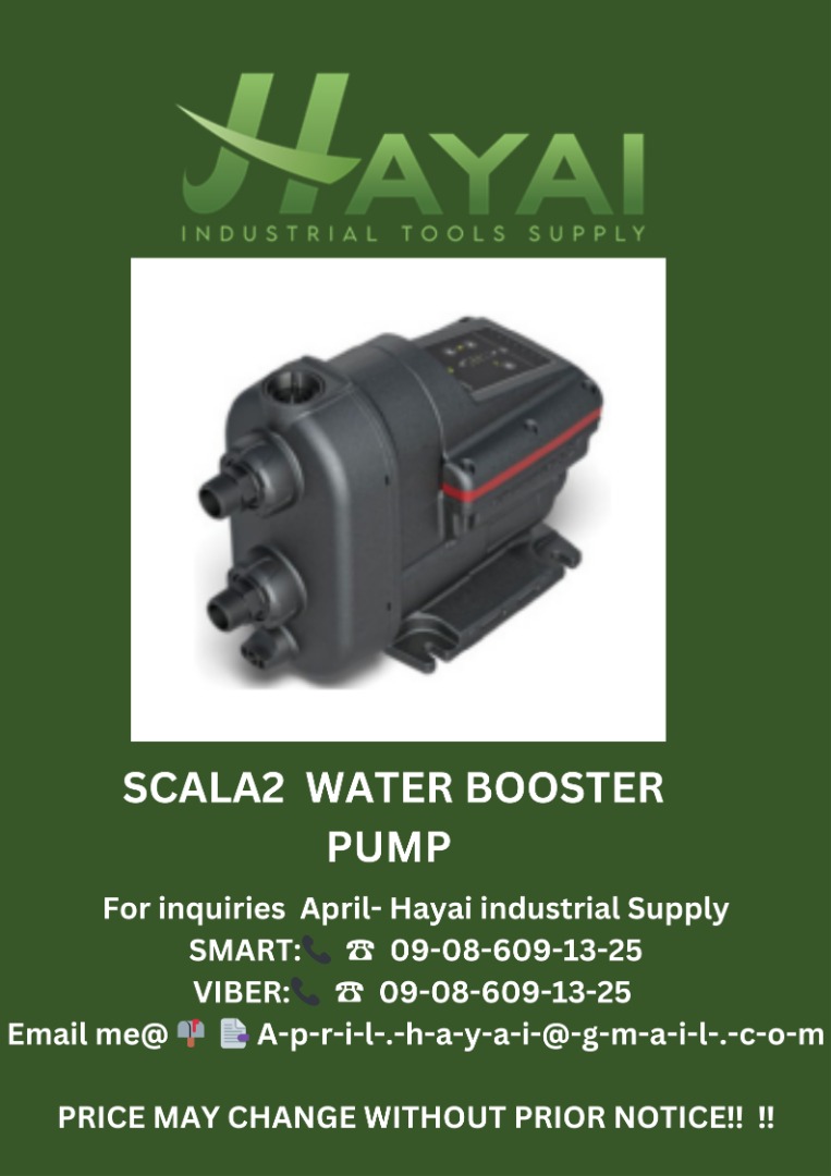 Scala 2 water booster pump, Commercial & Industrial, Construction Tools ...