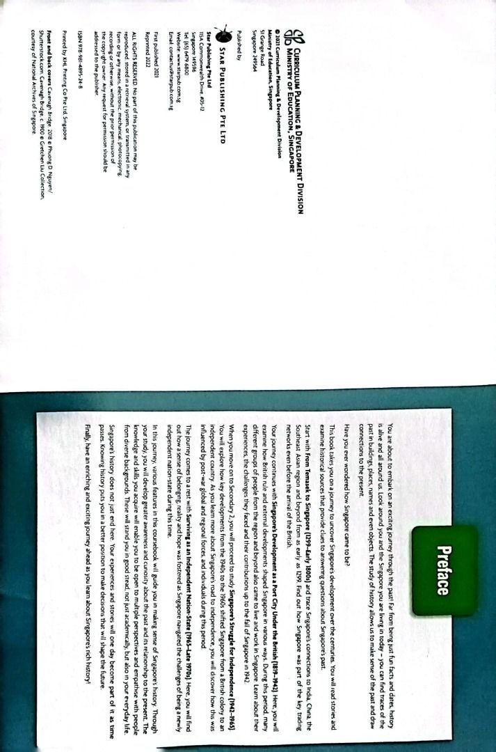 Singapore, A Journey Through Time, 1299-1970s, Secondary one History ...