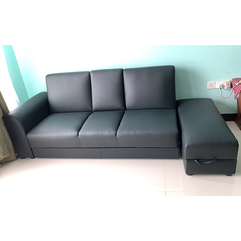 Sofa Bed With Storage Black/Brown Sofabed Free Assembly Sofa, Furniture ...