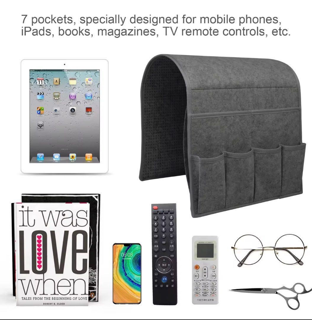 Sofa Tv remote control hanging storage organiser, Furniture & Home ...