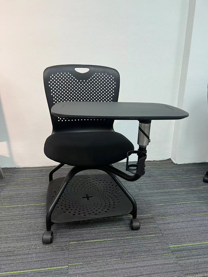 Study Chair with Big Writing Tablet and Storage Rack, Furniture & Home ...