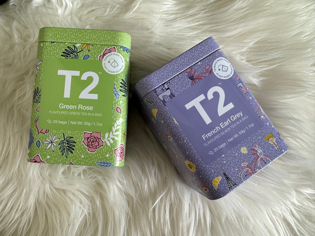 T2 Tea Green Rose and French Earl Grey Tea Bags, Food & Drinks ...