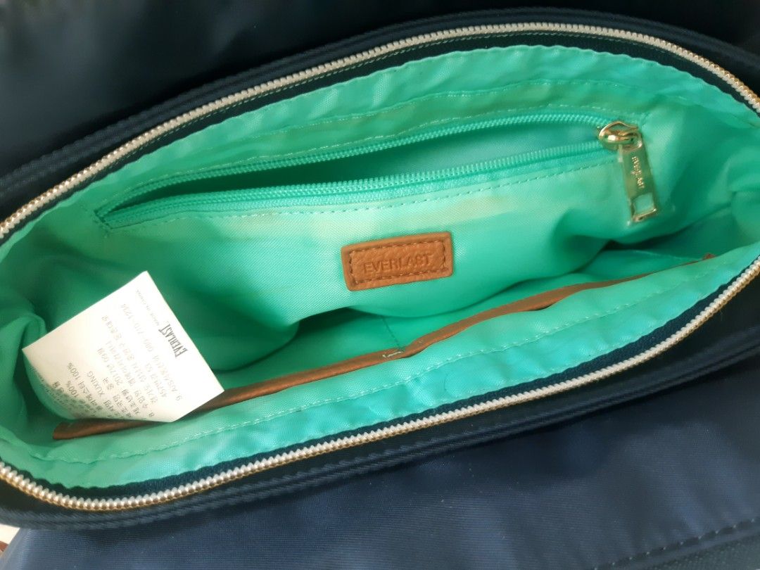 Tas sling nilon nylon navy Everlast 3 ruang utama nilon mix kulit ...