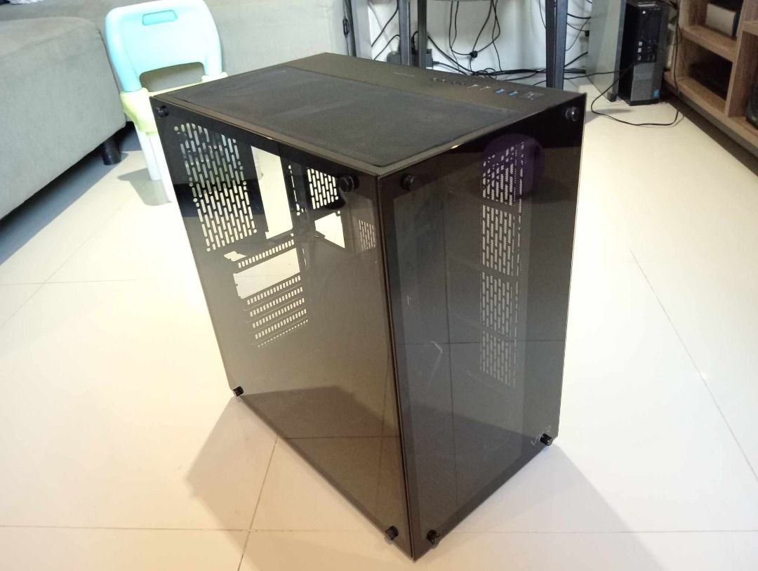 Tecware Vxr Dual Chamber Chassis Black Computers And Tech Desktops On Carousell