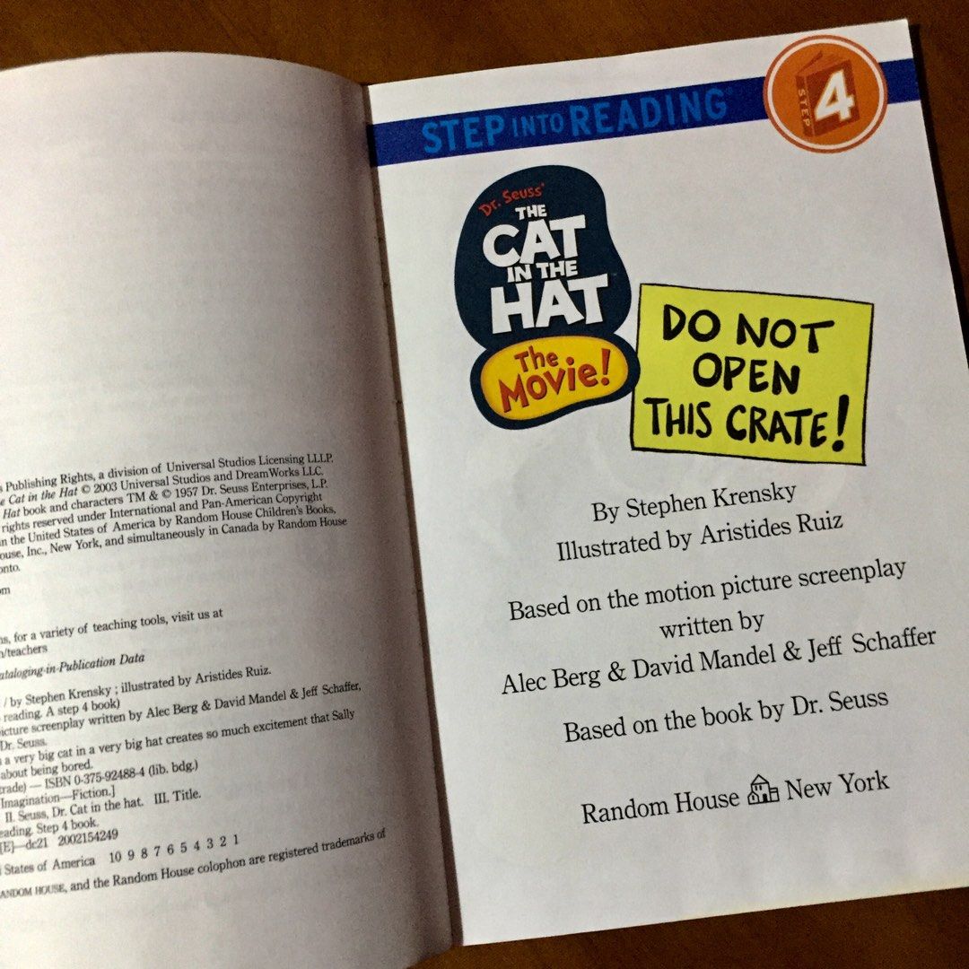 The Cat In The Hat The Movie: Do Not Open This Crate! by Stephen ...
