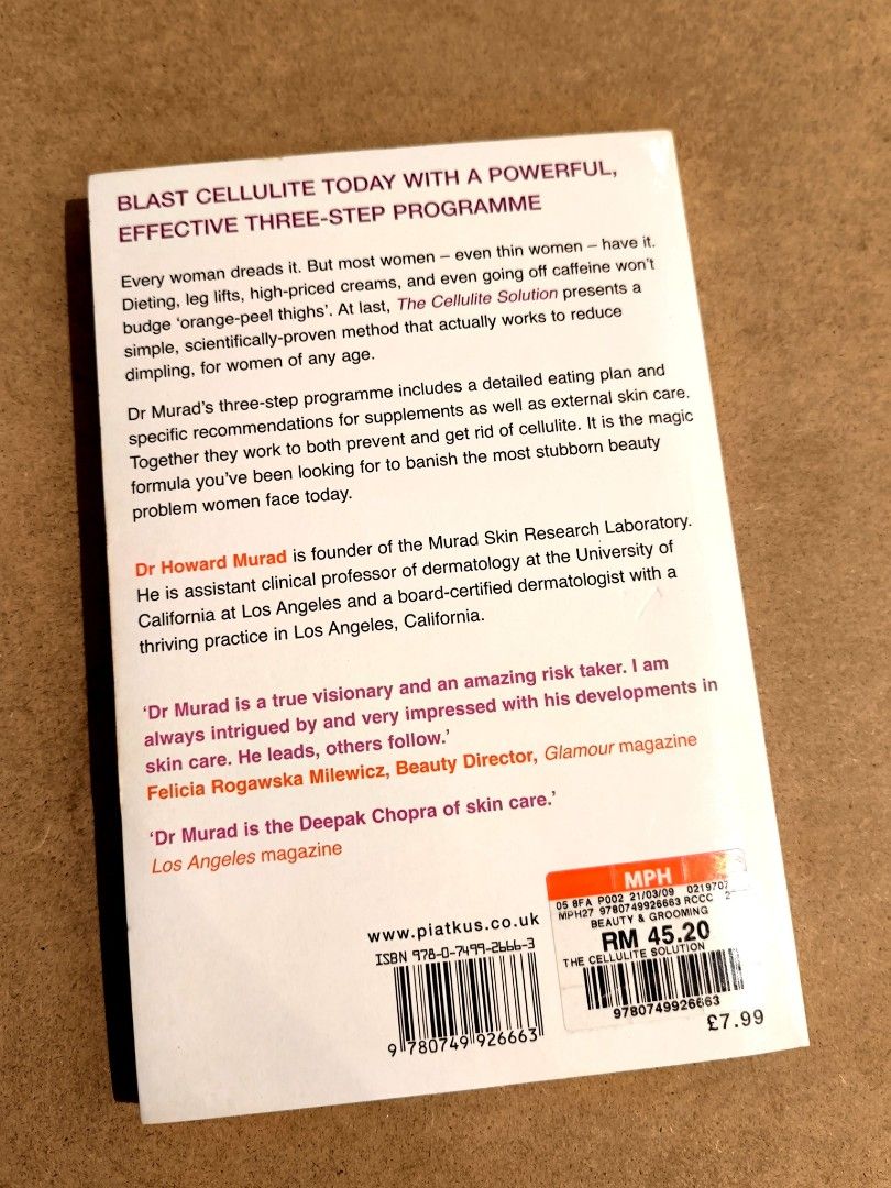 The Cellulite Solution Losing Lumps Bumps Dimples Stretch Marks Book By Dr Howard Murad, Hobbies ...