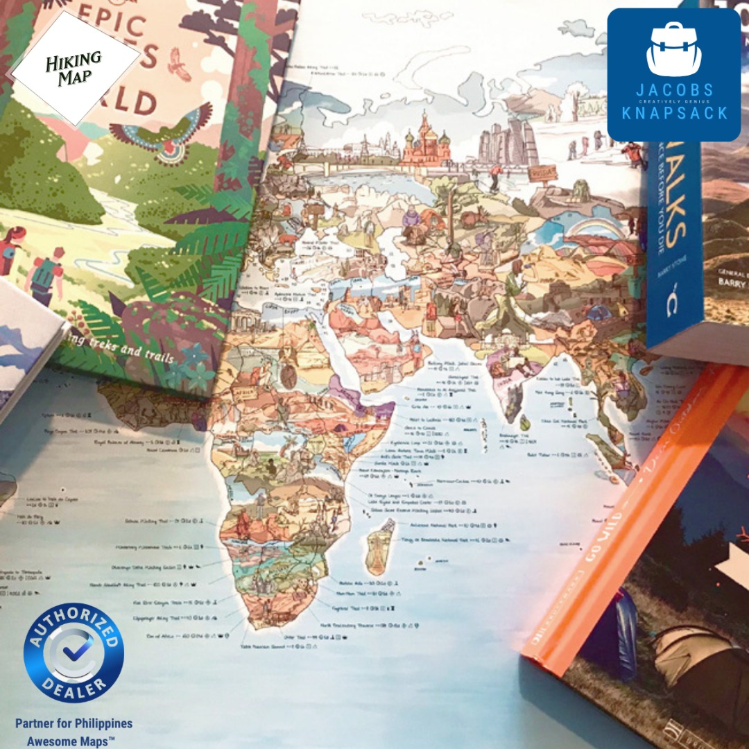 The Hiking World Map Gift for Hikers by Awesome Maps (2 items left ...