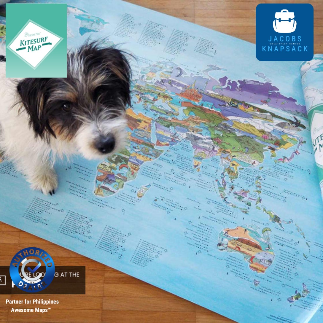 The Kite Surf Map Gift for Kite Surfers by Awesome Maps (2 items left ...