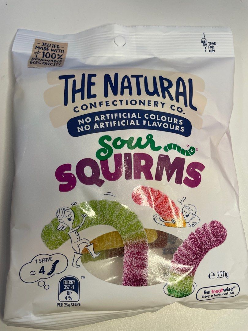 The Natural Confectionery- Sour Squirms ( Made in Australia) , 嘢食 & 嘢飲 ...