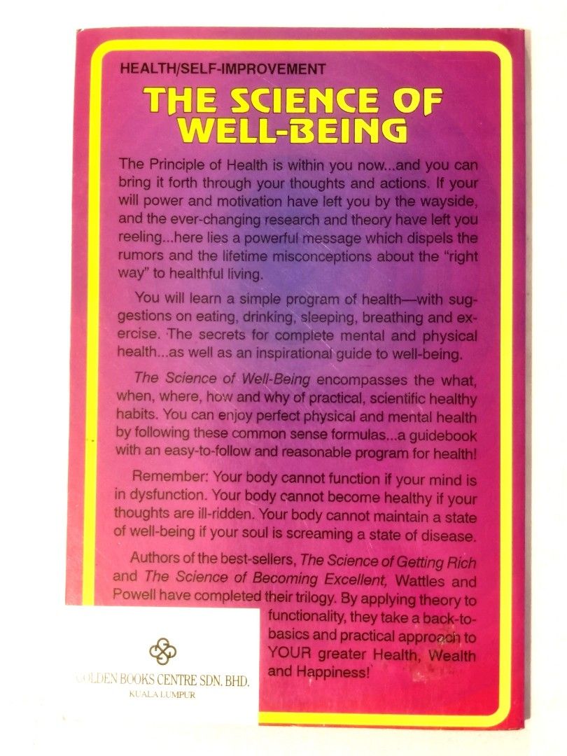 The science of well being The True secrets of good health Book By ...