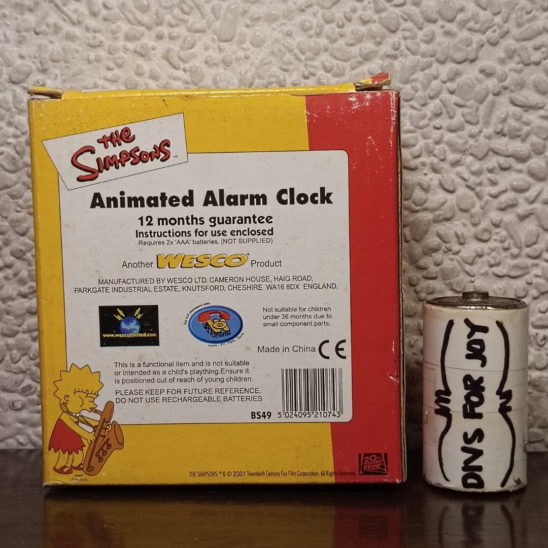 The Simpsons animated/talking alarm clock, Hobbies & Toys, Toys & Games ...