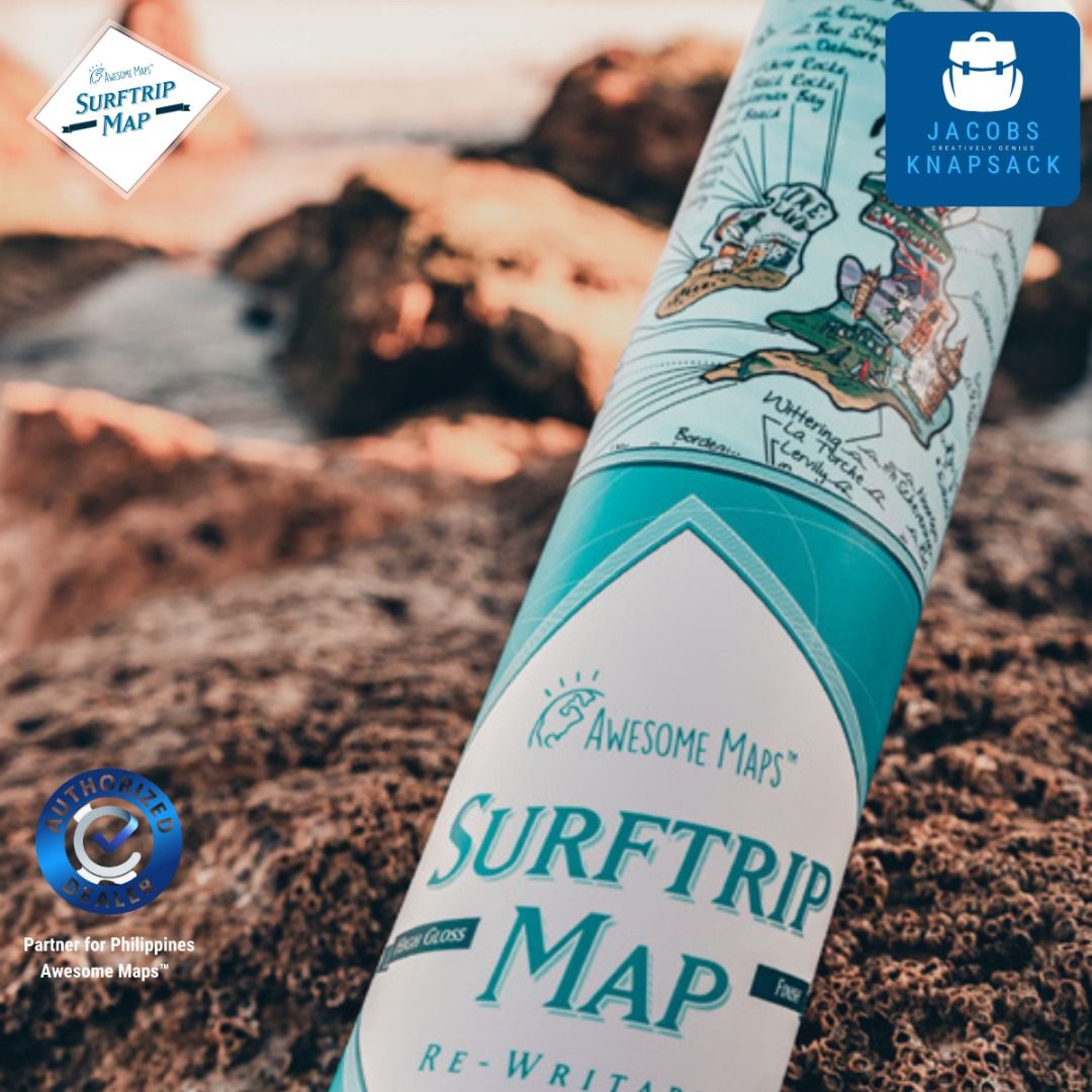 The Surf Trip World Map Gift for Surfers by Awesome Maps (2 items left ...