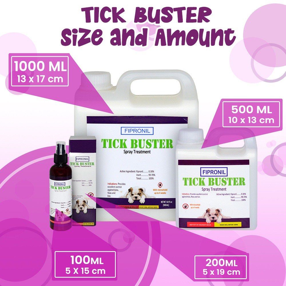Tick Buster Fitponil Spray Treaatment for Ticks and Fleas, Pet Supplies, Health & Grooming on ...