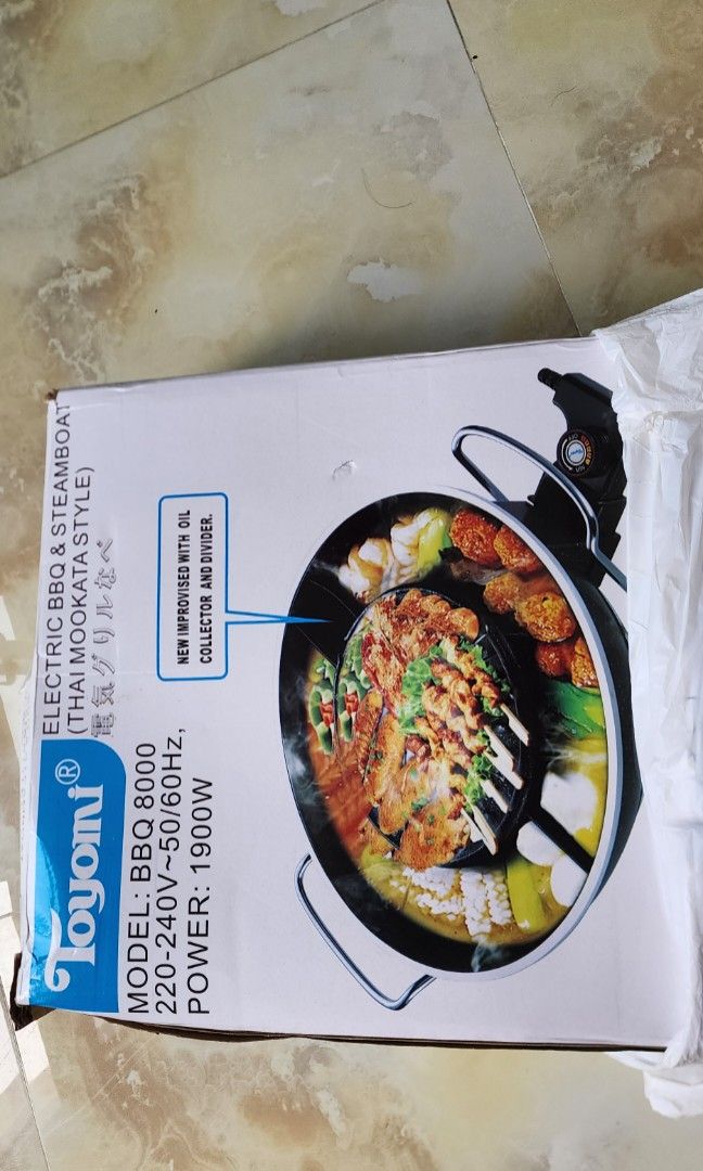 Toyomi Electric BBQ and Steamboat thai mookata style model BBQ 8000, TV & Home Appliances ...