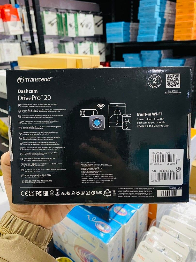 Transcend DrivePro 20 Motorcycle Dashcam TS-DP20A-32G, Photography, Cameras on Carousell