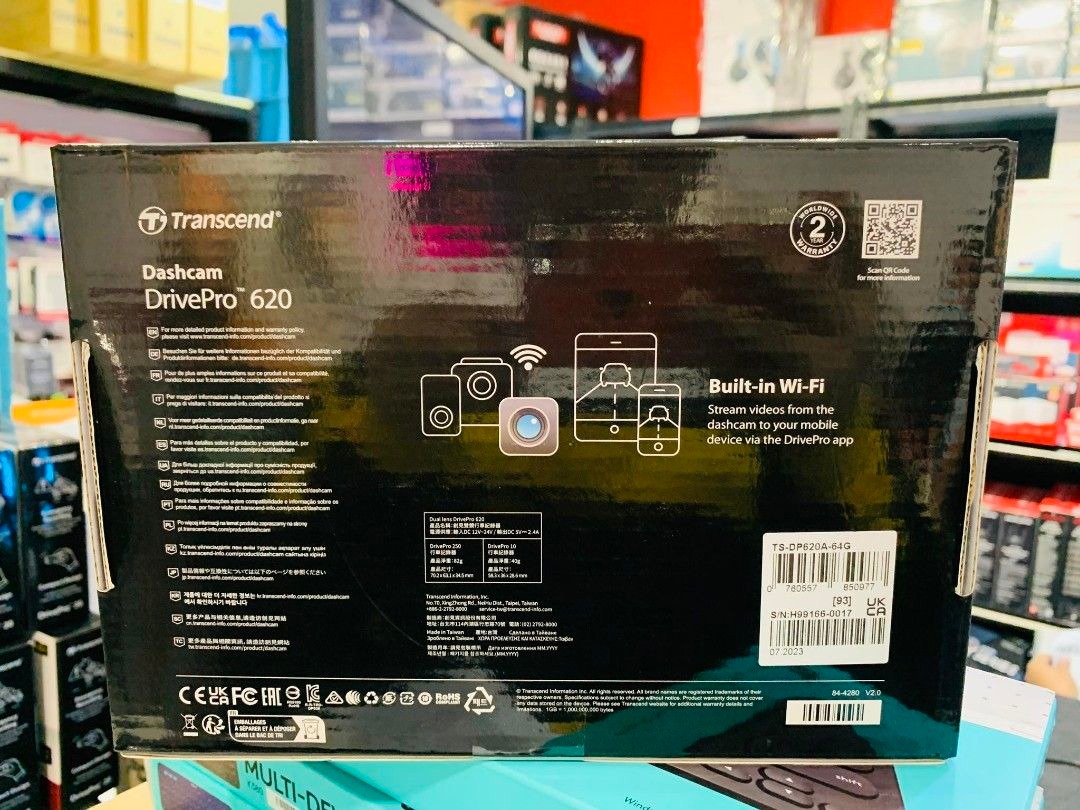 Transcend DrivePro 620 Dual Camera Dashcam 64GB TS-DP620A-64G ...