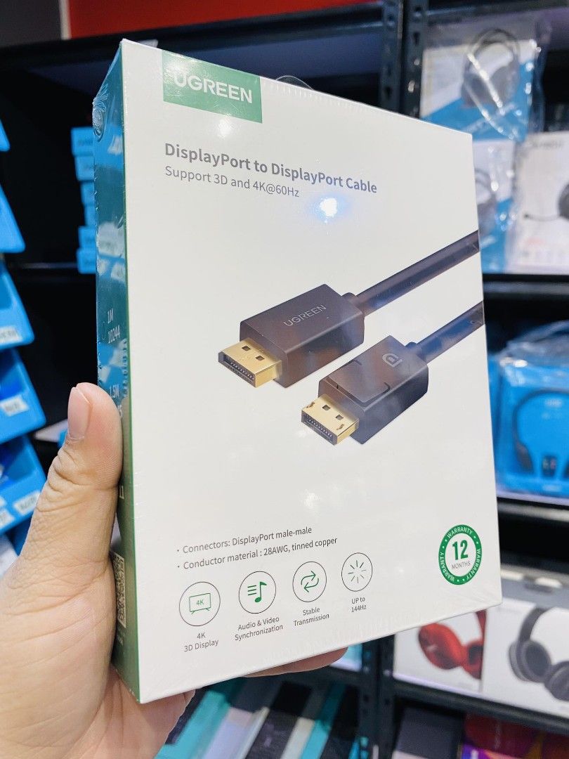 UGREEN 2K 4K Display Port Cable Male to Male 1.5m DP102 10245, Computers & Tech, Parts ...