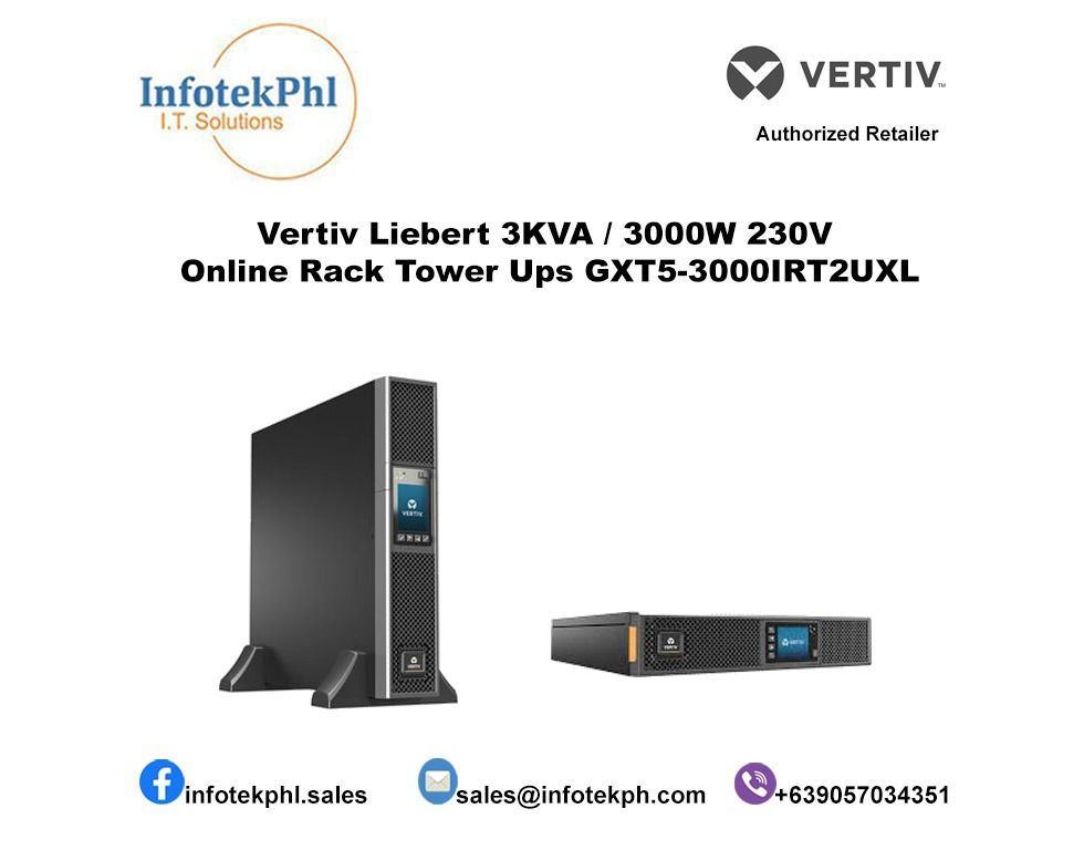 UPS Vertiv Liebert GXT5 3KVA / 3000W 230V Online Rack/Tower Ups (GXT5-3000IRT2UXL), Computers ...