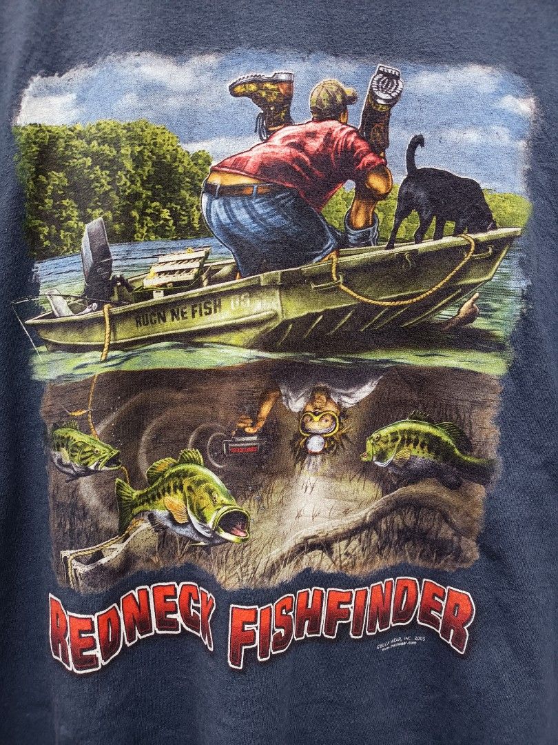 Vintage Redneck Fishfinder dated 2005, Men's Fashion, Tops & Sets ...