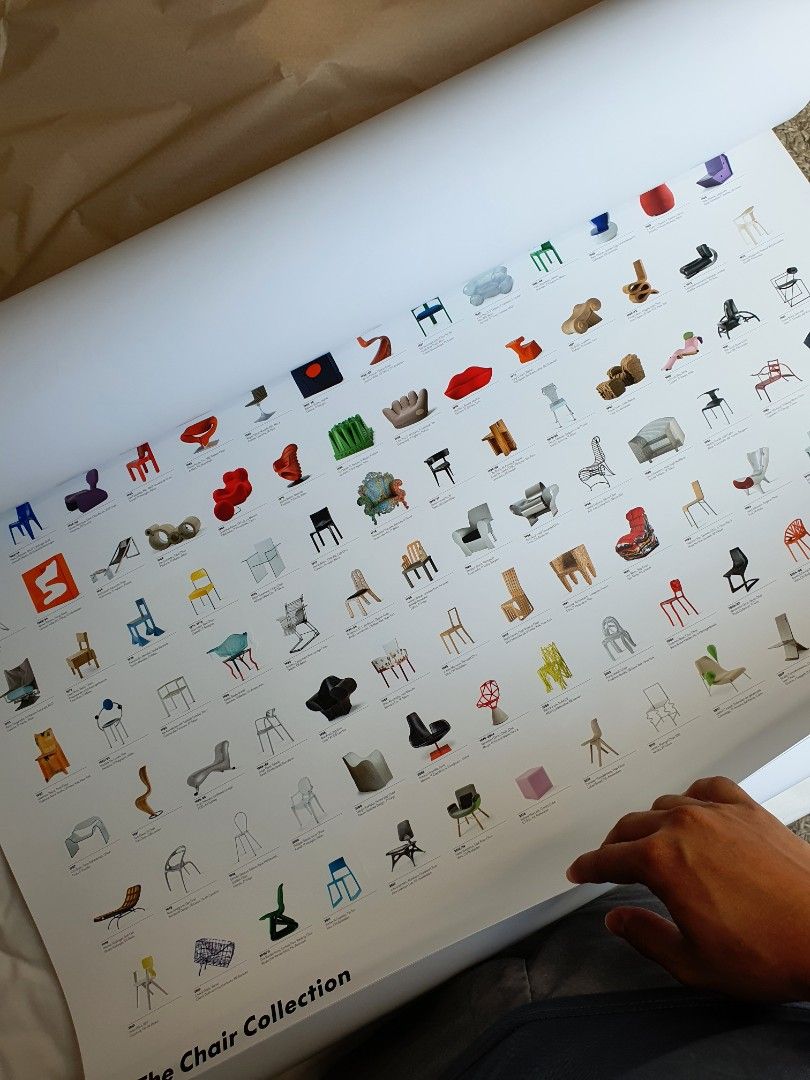 Vitra Chair Collection Poster, Hobbies & Toys, Stationary & Craft ...