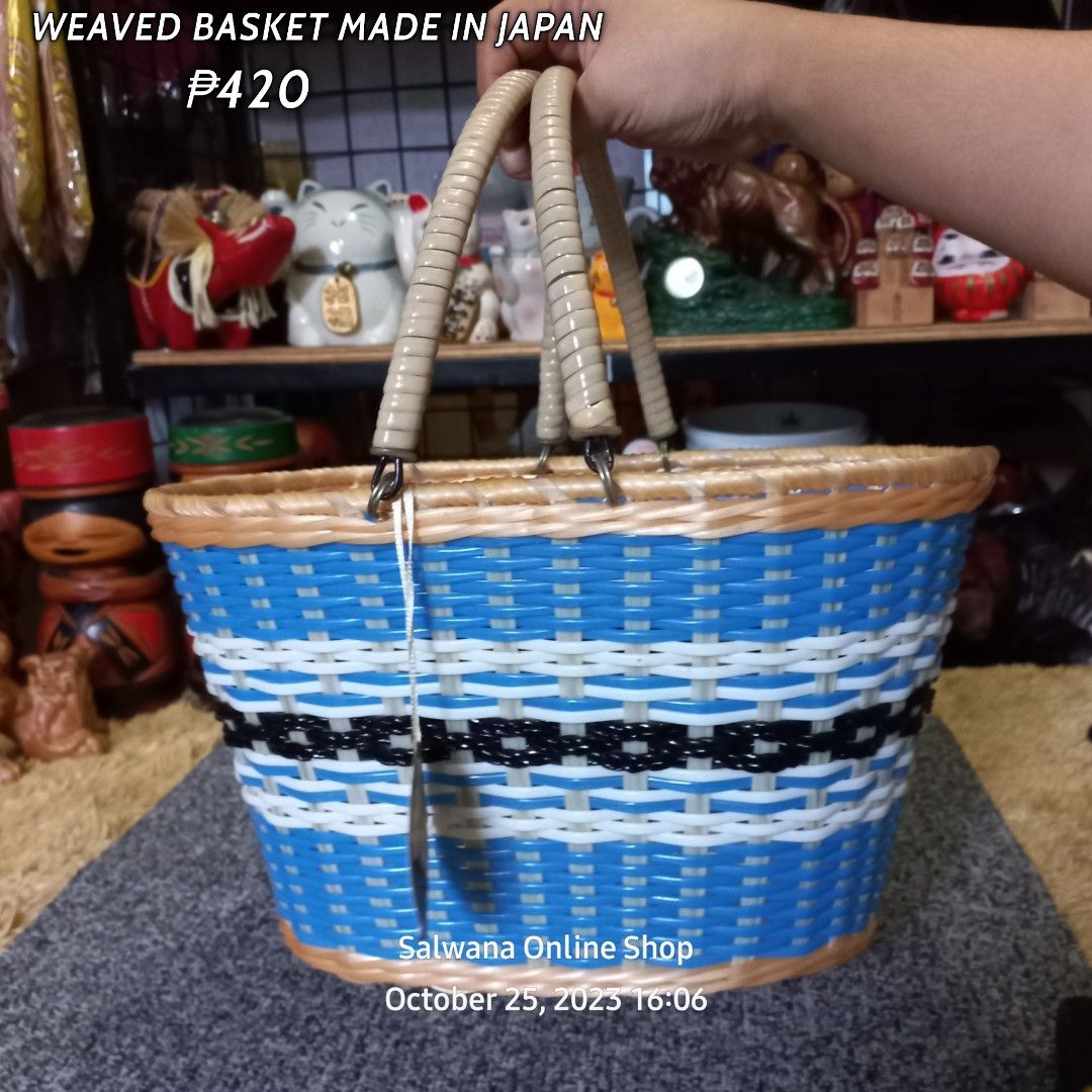 WEAVED BASKET MADE IN JAPAN, Furniture & Home Living, Home Improvement ...