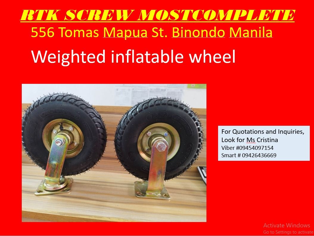 Weighted inflatable wheel, Commercial & Industrial, Construction Tools ...