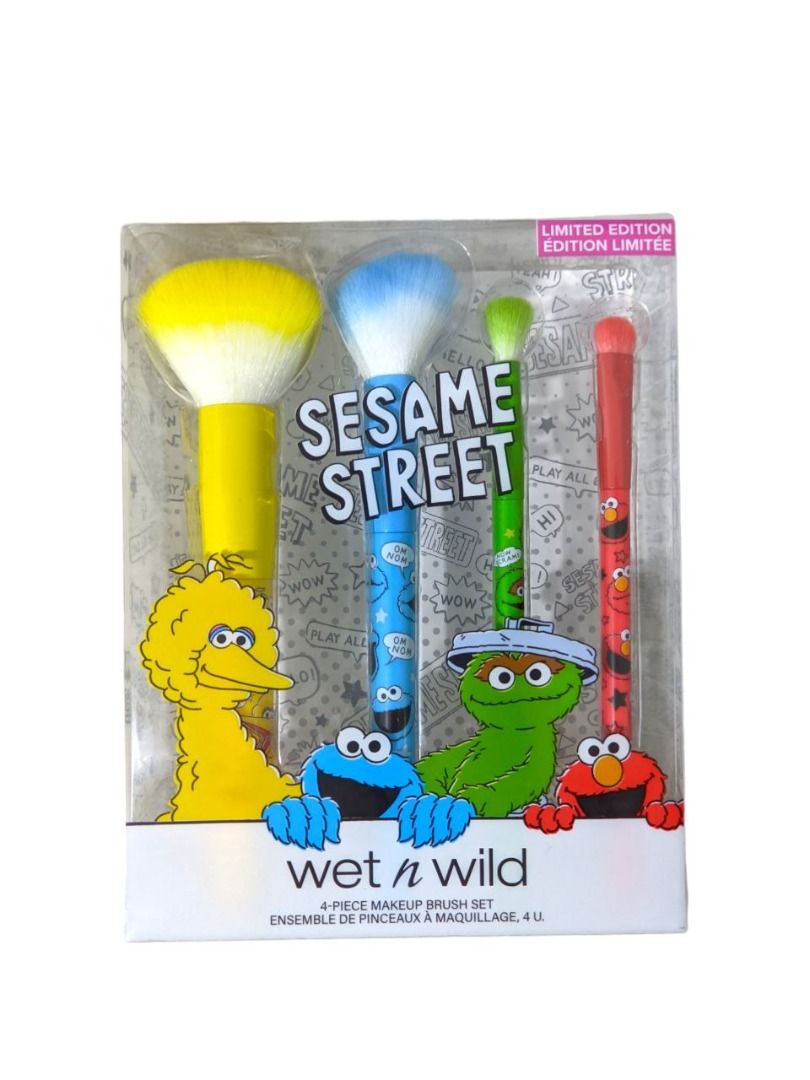 Wet n Wild SESAME STREET 4-Piece Makeup Brush Set Sesame Street ...