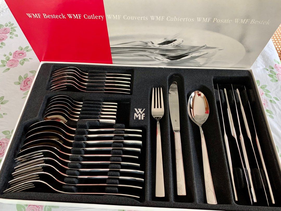 WMF stainless steel 30 pcs cutlery, Furniture & Home Living ...