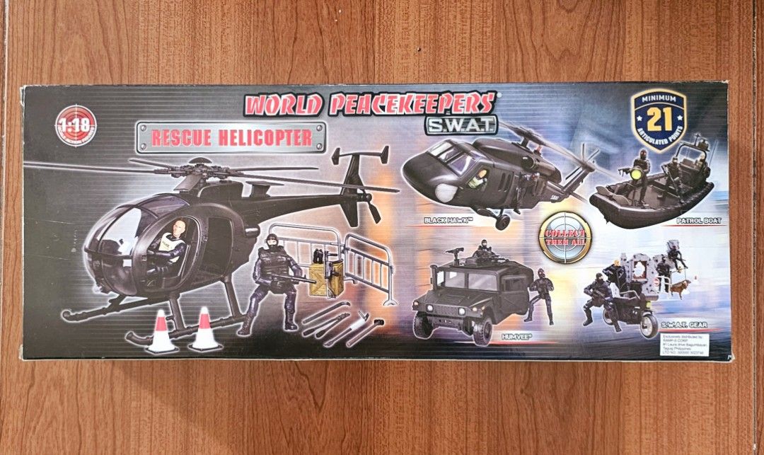 World Peacekeepers Medic Helicopter 1:18 3.75 GI Joe Joytoy PGV TOY ...