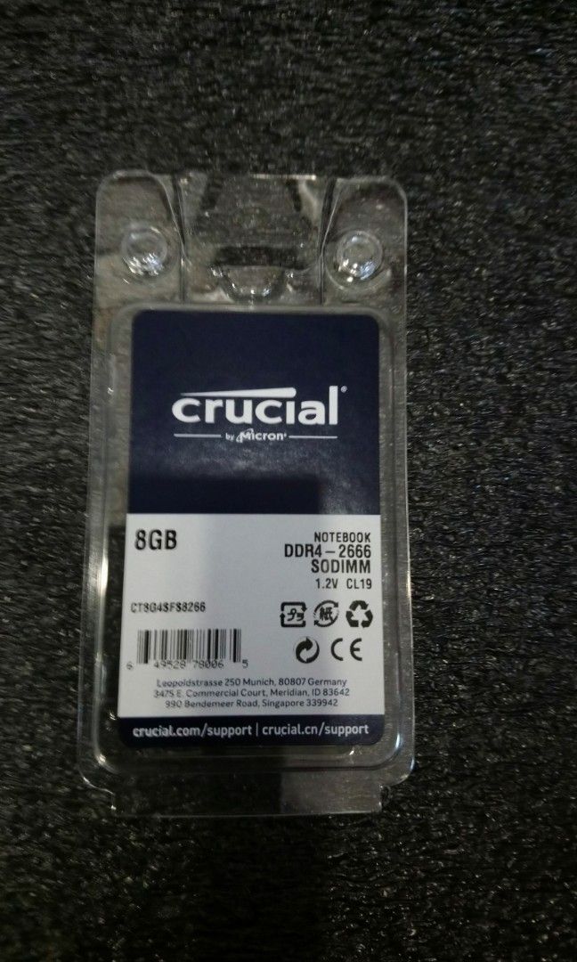 WTS Brand New Crucial 2666Mhz 8GB DDR4 Sodimm Ram For Laptop ...
