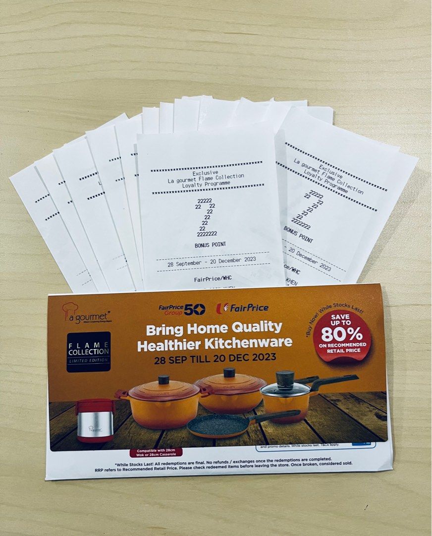 ($0.50) NTUC Point for La gourmet Flame Collection, Tickets & Vouchers ...