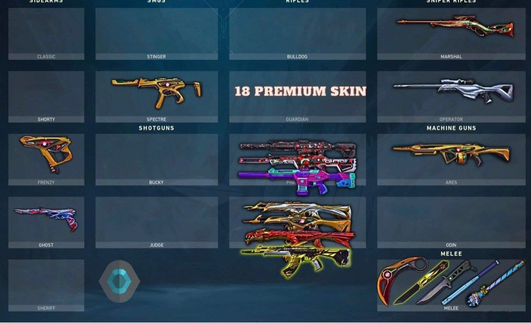 18 PREMIUM SKINS 2 LIMITED SKINS VALORANT ACCOUNT ION BUNDLE ...