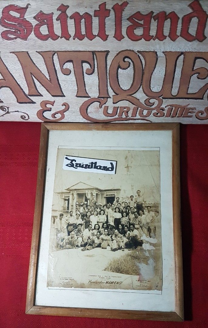 1949 Film KUMANDER MAMENG Wood Frame Philippine Movie Original Pinoy ...