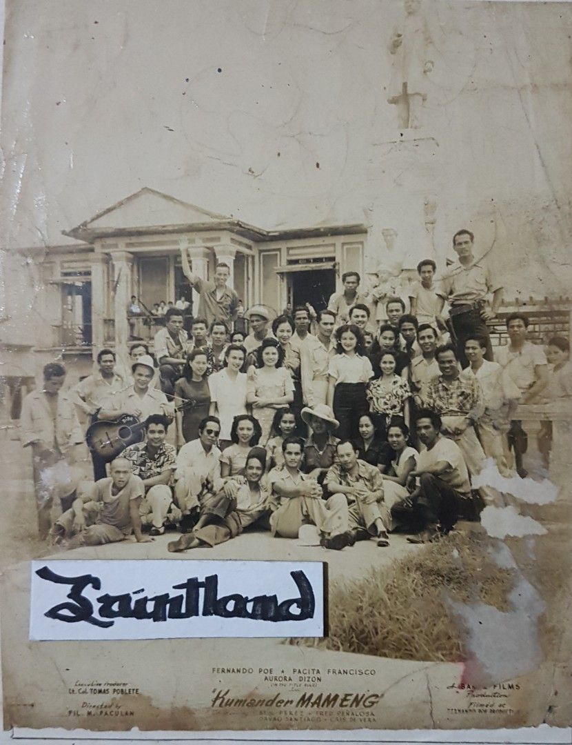 1949 Film KUMANDER MAMENG Wood Frame Philippine Movie Original Pinoy ...