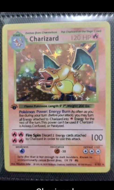 1999 Charizard First Edition Pokemon Card Mint TCG, Hobbies & Toys ...