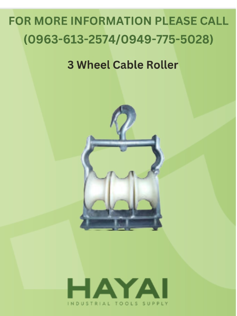 3 Wheel Cable Roller, Commercial & Industrial, Construction Tools ...