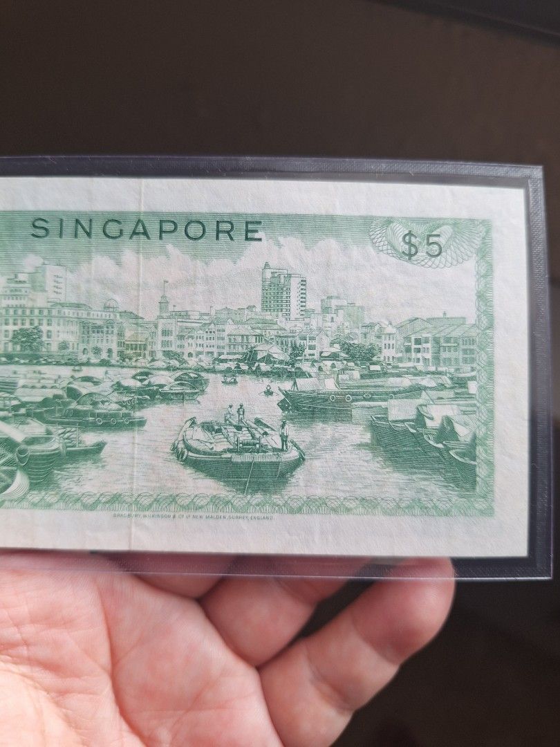 $5 orchid series Singapore currency five dollars old banknote notes ...