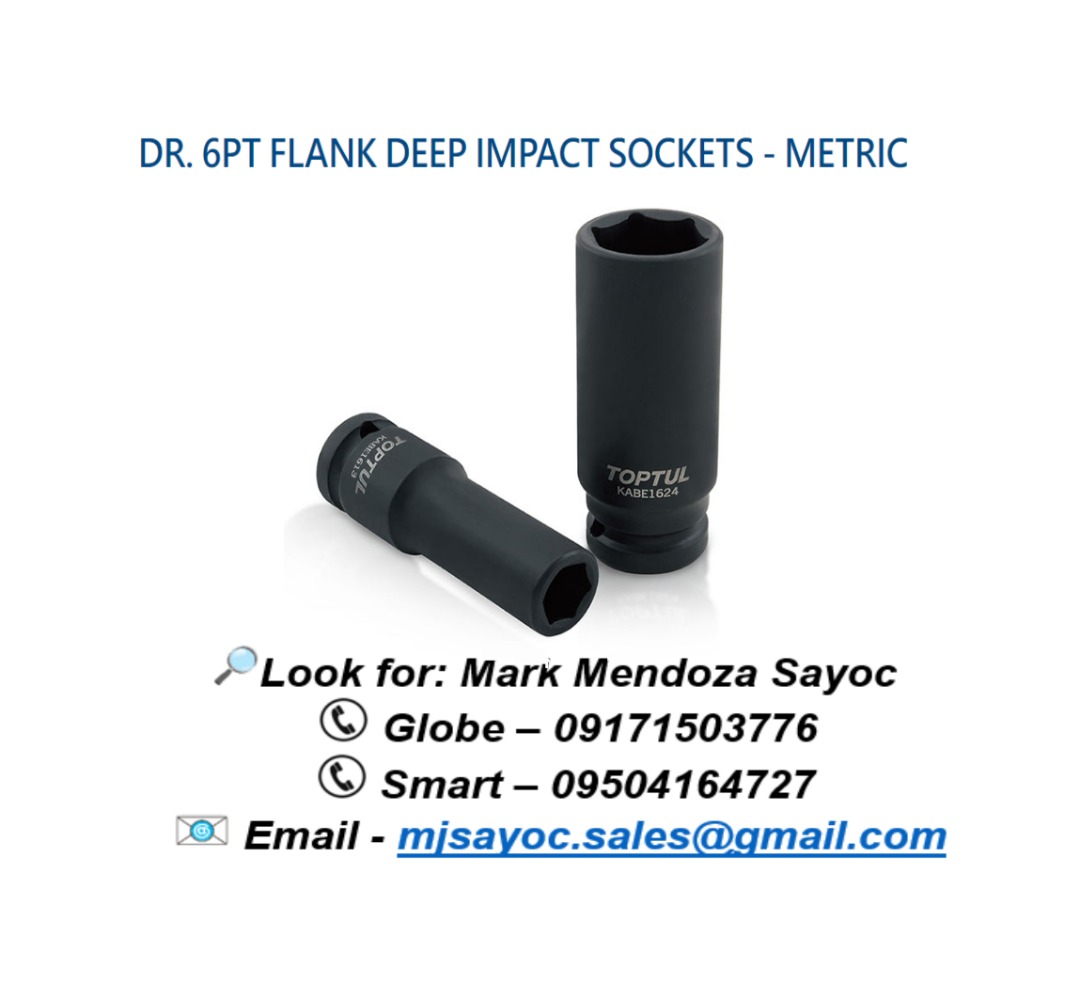 6PT FLANK DEEP IMPACT SOCKETS - METRIC, Commercial & Industrial ...