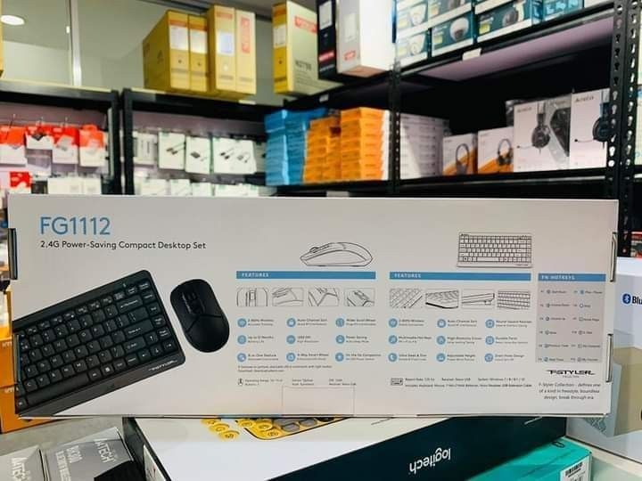 A4Tech Fstyler FG1112 Wireless Compact Keyboard and Mouse Combo Black, Computers & Tech, Parts ...