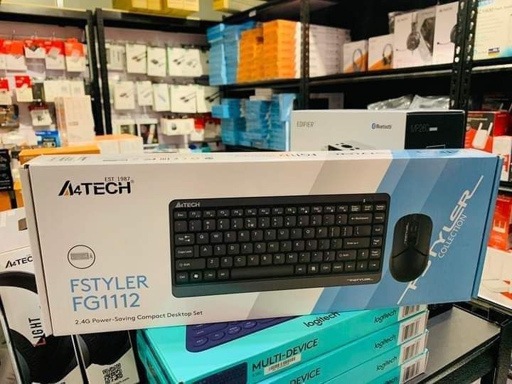 A4Tech Fstyler FG1112 Wireless Compact Keyboard and Mouse Combo Black, Computers & Tech, Parts ...
