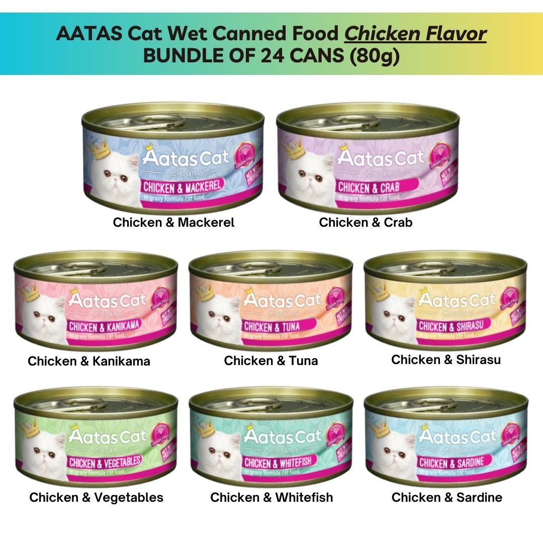 Aatas Cat Wet Canned Food Cat Delight Dry Food Smooth Creamy Puree Cat ...