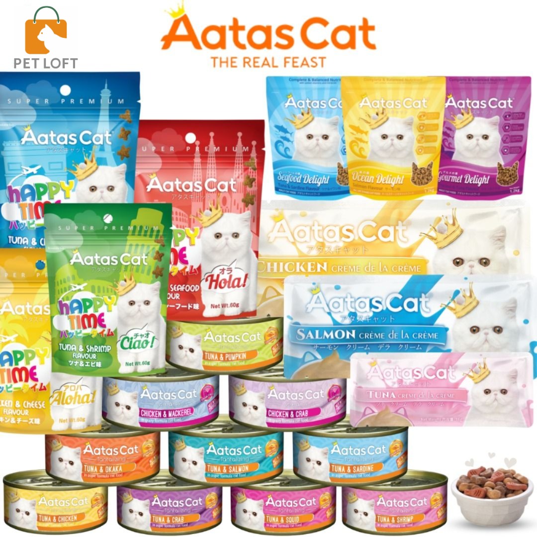 Aatas Cat Wet Canned Food Cat Delight Dry Food Smooth Creamy Puree Cat ...
